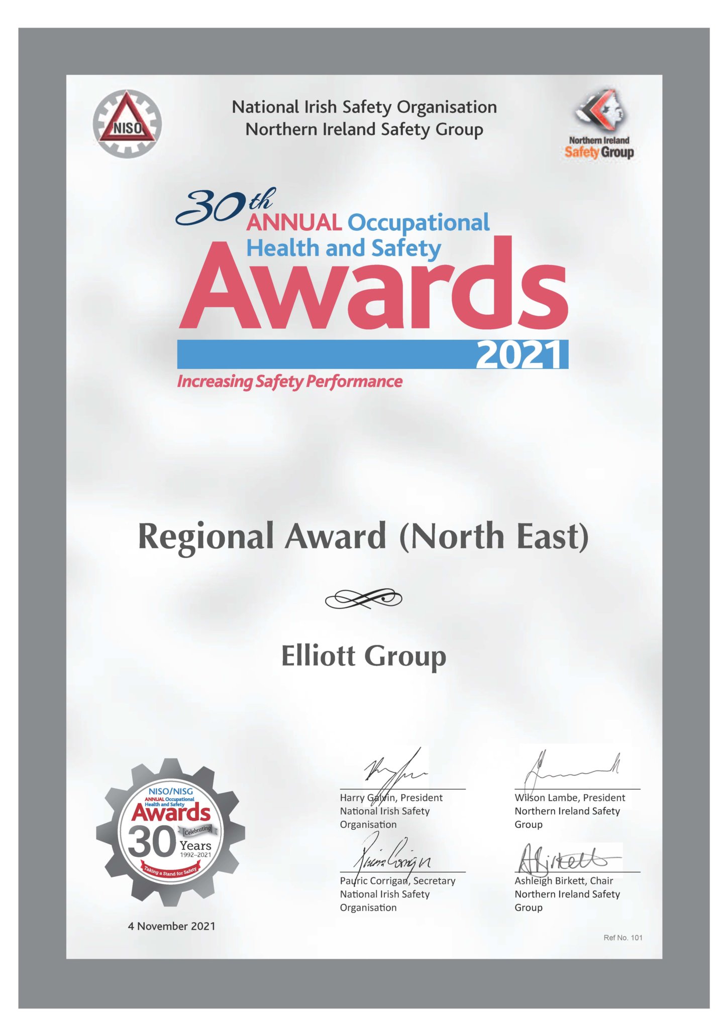 Elliott Group IE | Niso Awards - Elliott Group IE